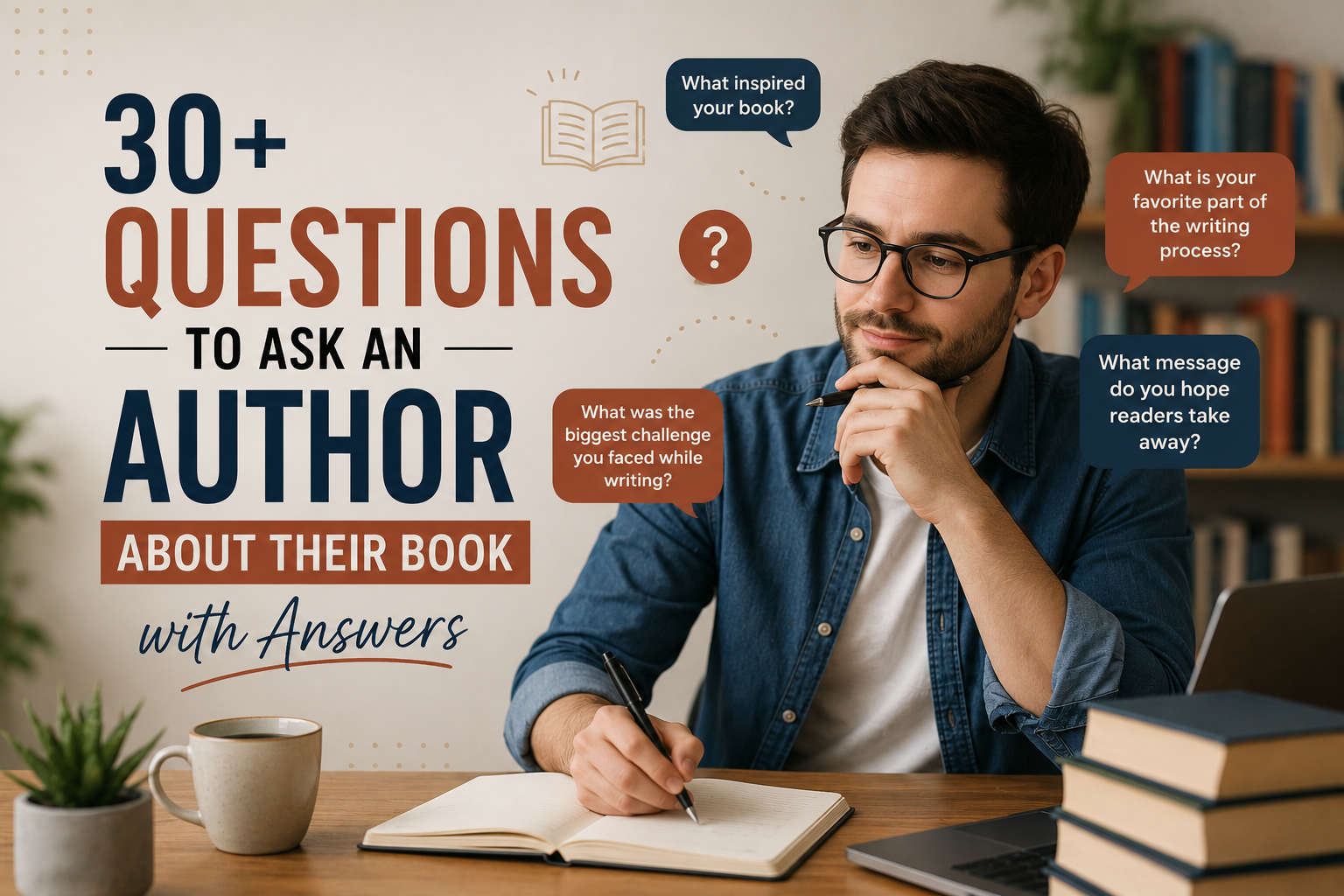 30+ Questions to Ask an Author About Their Book (With Answer Guides)